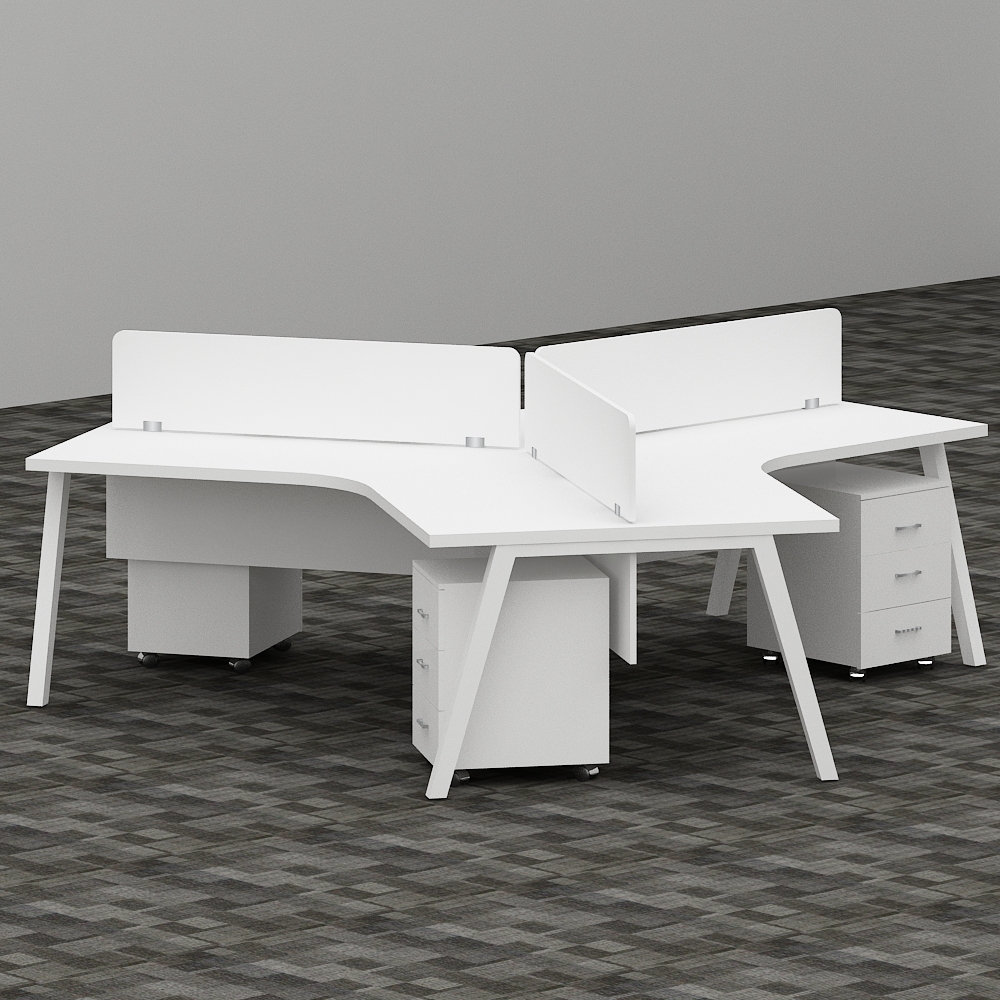 EVA Series 3-Person Workstation: Modern Office Furniture Dubai ...
