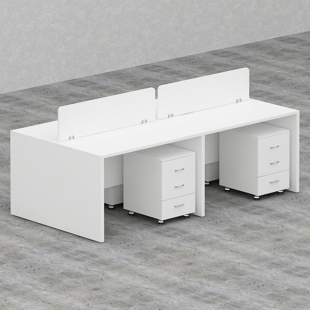 Rayan 4-Person Workstation: Modern Office Furniture Dubai ...